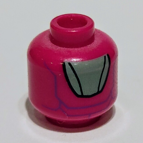 LEGO PART 3626cpr1990 Minifig Head Vision, Dark Purple Eyes, Yellow ...