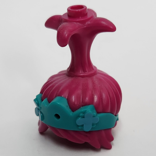 LEGO PART 64571pat0003 Hair Tall Ponytail with Four Points, One Stud on ...