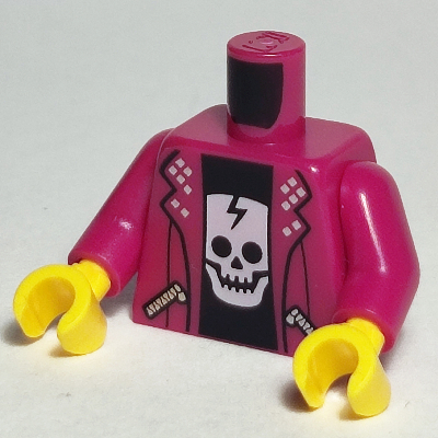 LEGO PART 973c37h01pr9998 Torso Jacket with Zipper Pockets, Open over ...