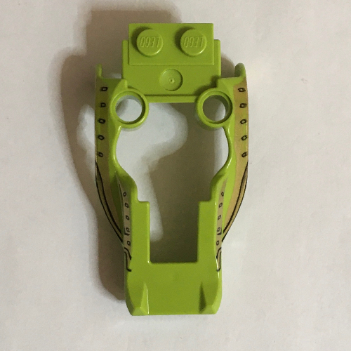 LEGO PART 11112pr0001 Fairing, Fly Wheel, Crocodile Shape with Gold and ...