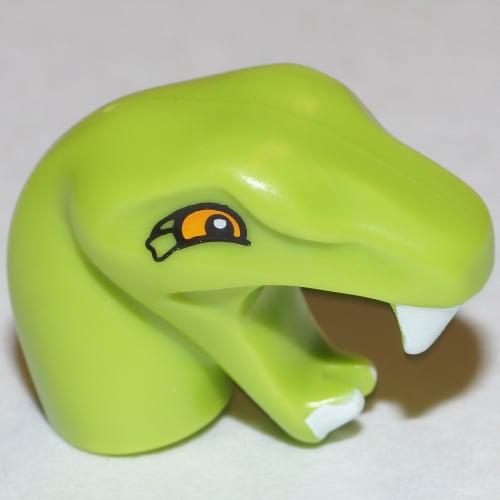 LEGO PART 19136pr0002 Minifig Head Special, Snake with Short Neck with ...