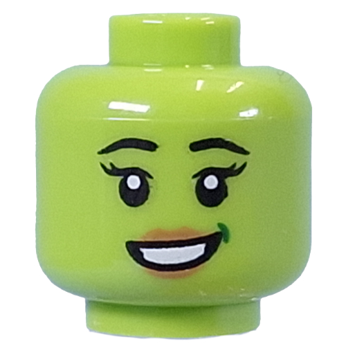 LEGO PART 28621pr4045 Minifig Head She-Hulk, Nougat Lips, Lopsided Grin ...