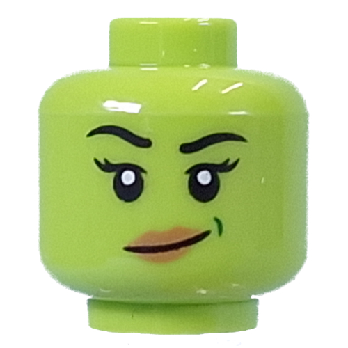 LEGO PART 28621pr4045 Minifig Head She-Hulk, Nougat Lips, Lopsided Grin ...