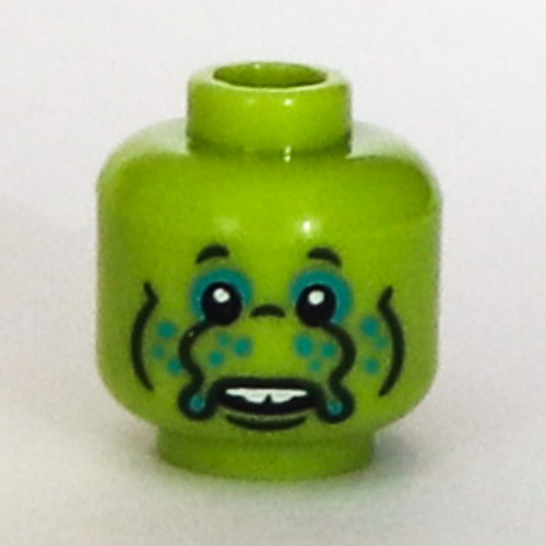 LEGO PART 3626cpr9634 Minifig Head Alien, Dark Turquoise Eyeshadow ...