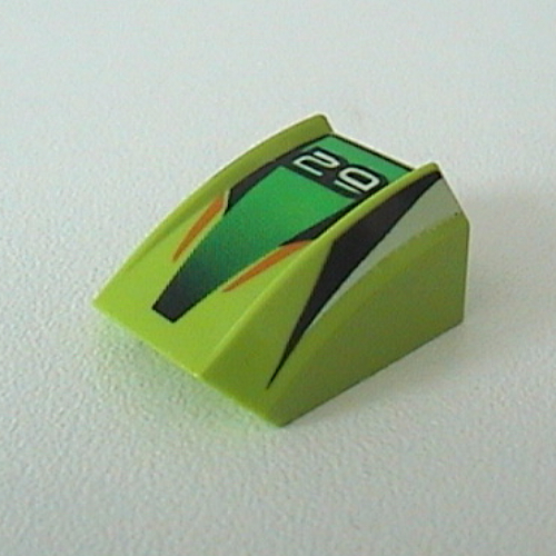 LEGO PART 30602pr0019 Slope Curved 2 x 2 with Lip, No Studs with '29 ...