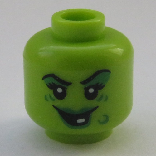 LEGO PART 3626cpr1726 Minifig Head Wacky Witch, Green Lips, Eye Shadow ...