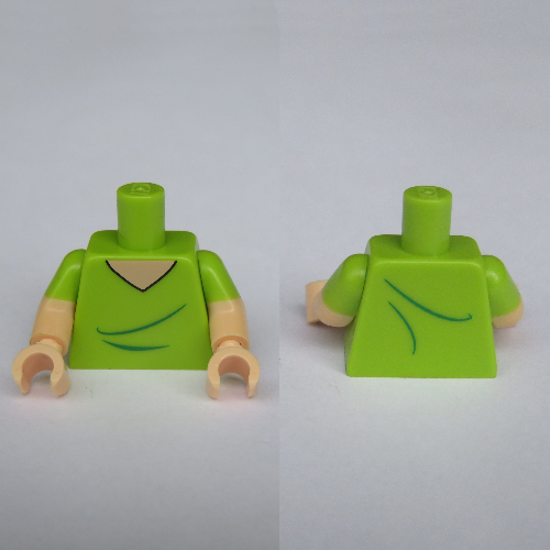 LEGO PART 973g18c02h02pr3062 Torso, Dual Molded Arms, V Neck Shirt ...