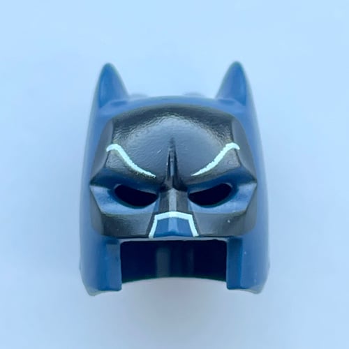 LEGO PART 18987pr0001 Mask, Batman Cowl Open Chin, Classic (60's) Print ...