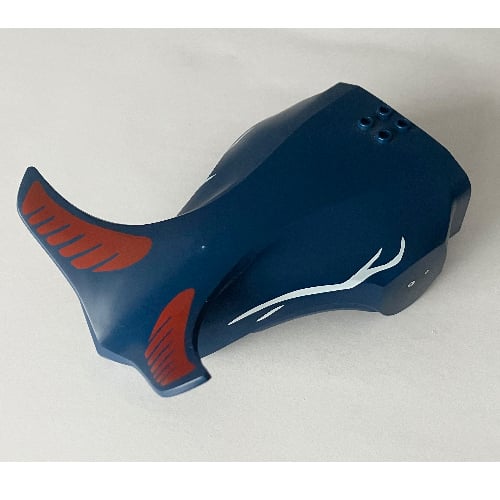 LEGO PART 2812pr0001 Creature Body Part, Tulkun Head with White Stripes ...