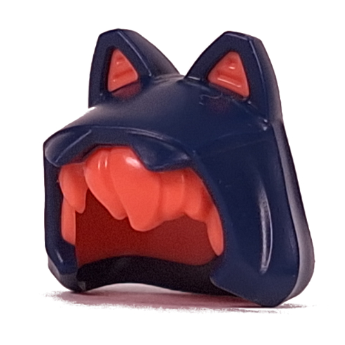 LEGO PART 3213pat0001 Hood with Cat Ears, Coral Hair Pattern ...