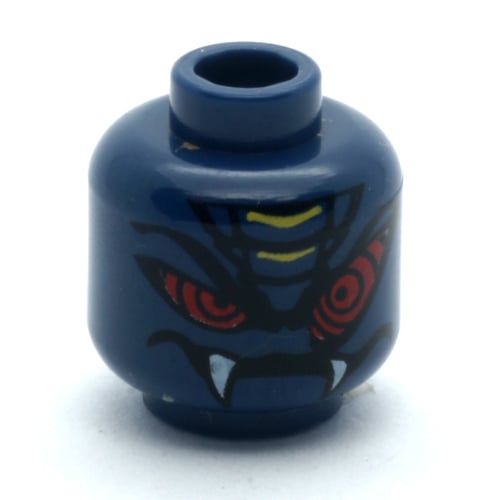 LEGO PART 3626cpr0865 Minifig Head Rattla, Red Snake Eyes, Mouth with ...