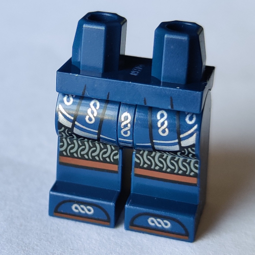 LEGO PART 970c05pr2552 Hips and Dark Blue Legs with Silver Decorations ...