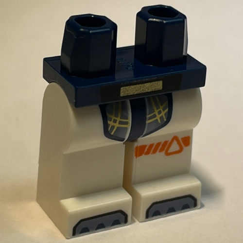 LEGO PART 970c27pr2577 Hips and White Legs with Dark Blue, Sand Blue ...