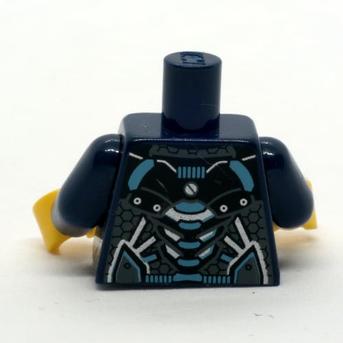 LEGO PART 973c05h01pr2909 Torso with Black, Silver and Medium Azure ...