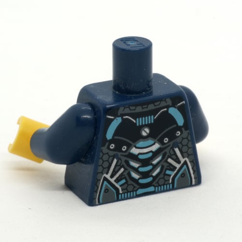LEGO PART 973c05h01pr2909 Torso with Black, Silver and Medium Azure ...