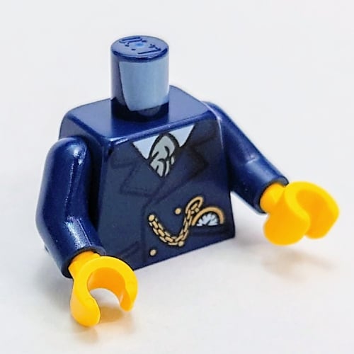 LEGO PART 973c05h01pr6249 Torso Jacket, Gold Watch on Chain, White ...