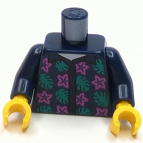 LEGO PART 973c05h01pr6613 Torso, Hawaiian Shirt, Dark Pink Stars, Sand ...