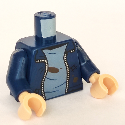 LEGO PART 973c05h02pr5905 Torso Jacket, Open over Dirty and Tattered ...