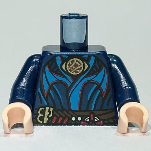 LEGO PART 973c05h02pr5950 Torso Robes, Red and Dark Azure Trim, Gold ...