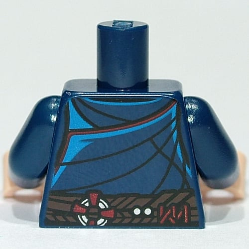 LEGO PART 973c05h02pr5950 Torso Robes, Red and Dark Azure Trim, Gold ...