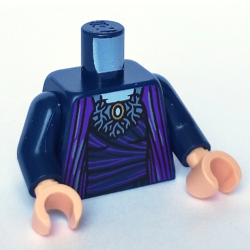LEGO PART 973c05h02pr6697 Torso, Dark Purple Robe, Sand Blue Collar ...