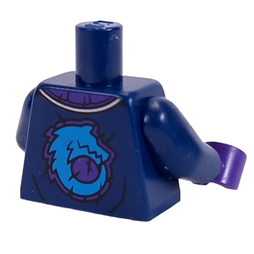 LEGO PART 973c05h09pr0002 Torso, Robe, Black Sash with Dark Azure Asian ...