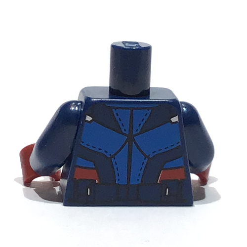LEGO PART 973c05h10pr6481 Torso Jumpsuit, Silver Star, Blue Panels ...
