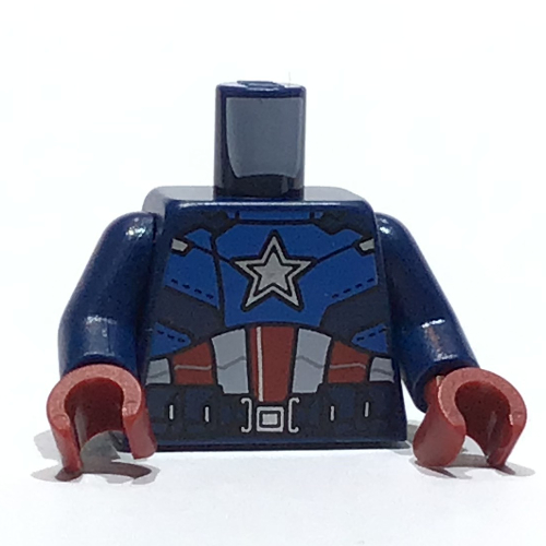 LEGO PART 973c05h10pr6481 Torso Jumpsuit, Silver Star, Blue Panels ...