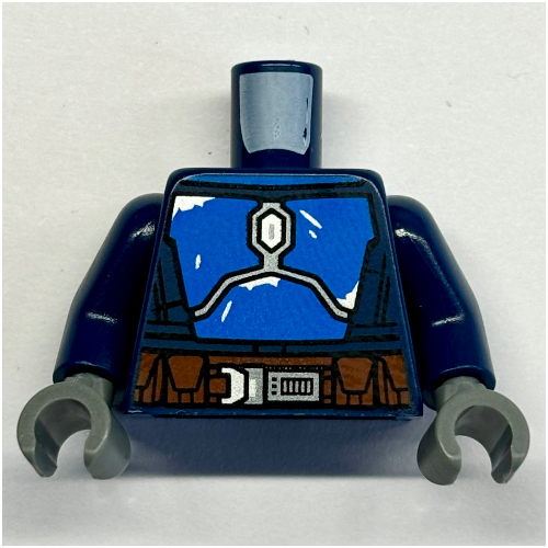 LEGO PART 973c05h12pr7204 Torso, Blue Mandalorian Armor, Dark Brown ...