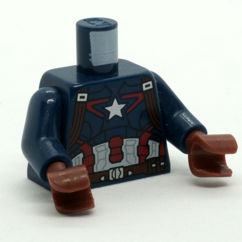 LEGO PART 973c05h19pr2985 Torso Armor with Silver Star on Chest and Red ...