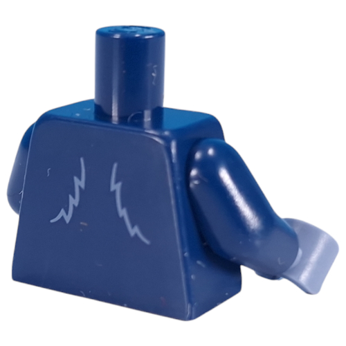 LEGO PART 973c05h24pr0001 Torso, Sand Blue Fur print, Dark Blue Arms ...