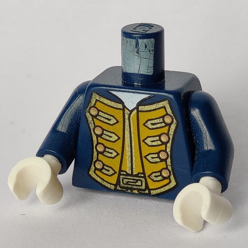 LEGO PART 973c05h27pr2824 Torso Pirate Bluecoat Governor Print, Dark ...