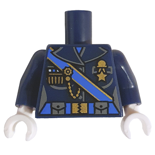 LEGO PART 973c05h27pr3947 Torso Military Uniform with Blue Sash and ...