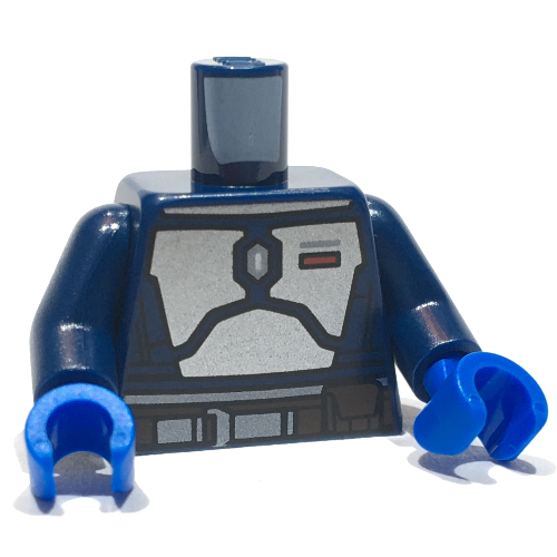 LEGO PART 973c05h28pr6749 Torso, Light Bluish Grey Chest Plates, Red ...