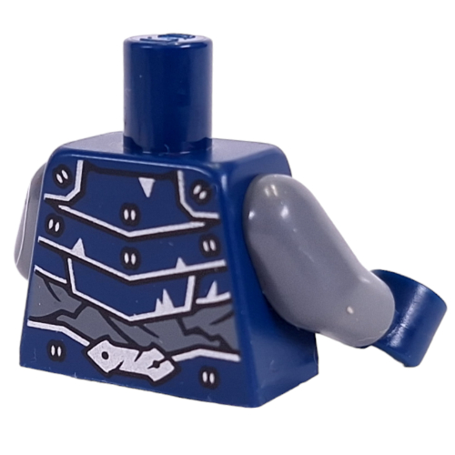 LEGO PART 973c12h05pr0001 Torso, Dark Azure Dragon, Silver/Dark Purple ...