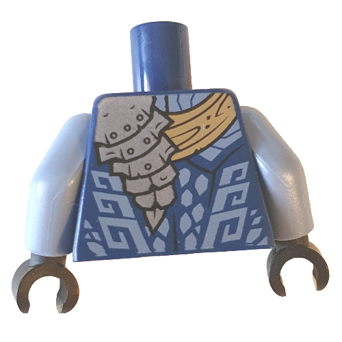 LEGO PART 973c24h03pr5577 Torso Armor, Dark Blue Snake Scale Chestplate ...