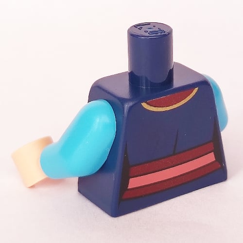 LEGO PART 973c42h02pr6739 Torso, Dark Red/Coral Belt, Tunic with Gold ...