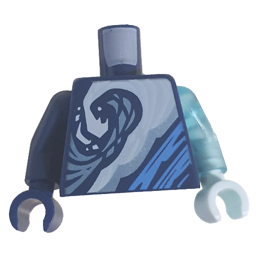 LEGO PART 973d36pr0001 Torso, Odd Arms and Hands, Light Aqua, Azure ...