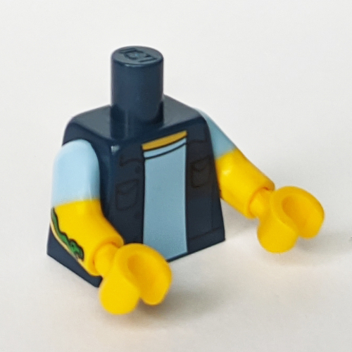 LEGO PART 973g29c01h01pr3048 Torso, Dual Molded Arms, Vest over Bright ...