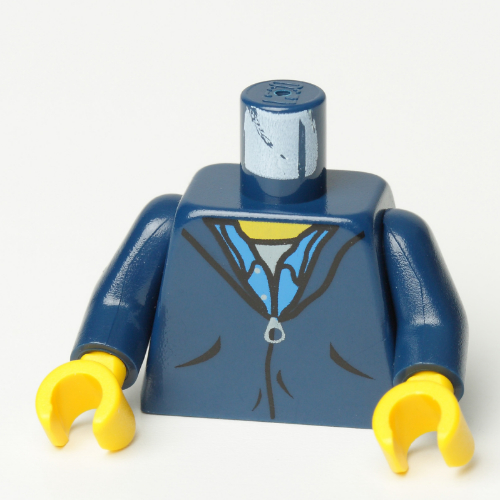 LEGO PART 973c05h01pr0259 Torso Jacket with Zipper and Blue Shirt ...