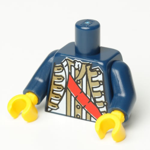 LEGO PART 973c05h01pr1445 Torso Pirate Governor with Red Sash Print ...