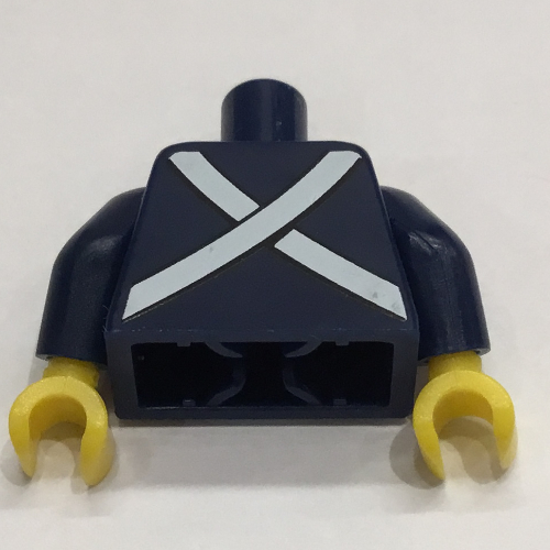 LEGO PART 973c05h01pr2321 Torso Soldier Coat with White Crossed Belts ...