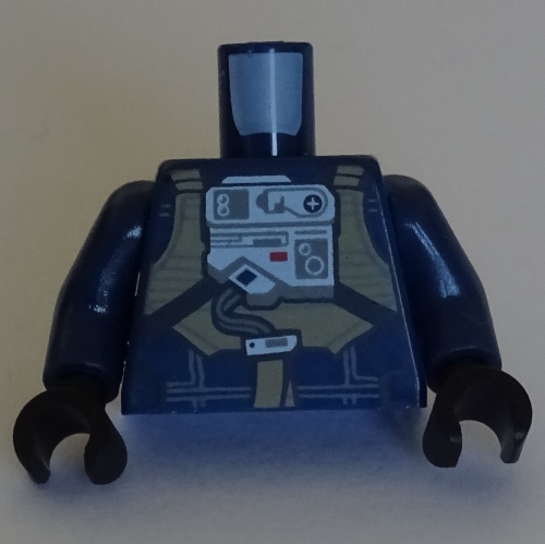 LEGO PART 973c05h03pr3632 Torso Flight Suit, Dark Tan Vest, Light ...