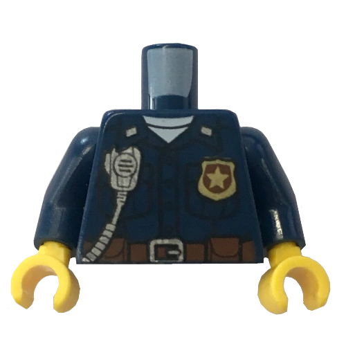 LEGO PART 973c05h01pr4024 Torso Police Uniform With Gold Badge Silver ...