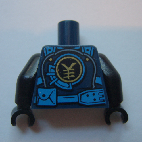 LEGO PART 973c03h03pr4609 Torso Armor with Blue Straps and Utility Belt ...