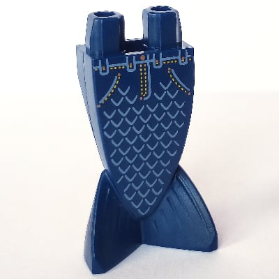 LEGO PART 51345pr0005 Tail, Merman / Mermaid with Sand Blue Scales and ...