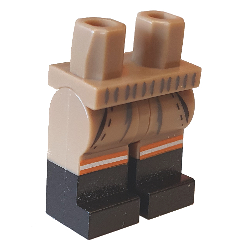 LEGO PART 970c11pat03pr1106 Hips with Dark Tan Legs and Black Boots ...