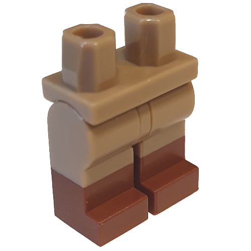 LEGO PART 970c11pat19 Hips with Dark Tan Legs and Reddish Brown Boots ...