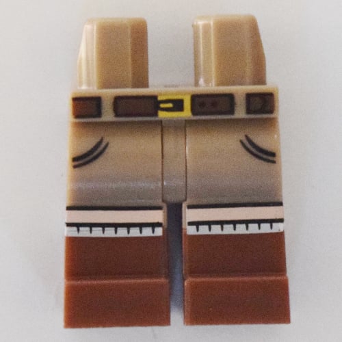 LEGO PART 970c11pat19pr1522 Hips with Dark Tan Legs and Reddish Brown ...