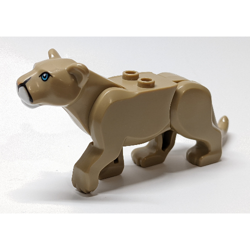 LEGO PART 34140pr0002 Animal, Big Cat, Leopard with 2 Studs, Blue Eyes ...